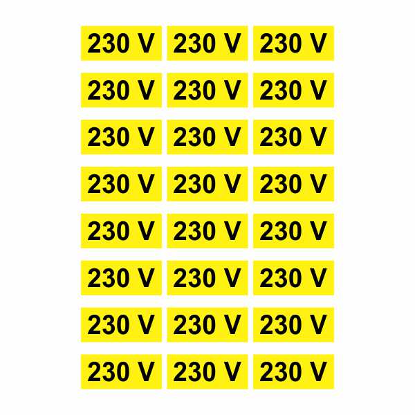 Indicator Atentie 230v set 24 buc autocolant 4.8x2m eticheta ...